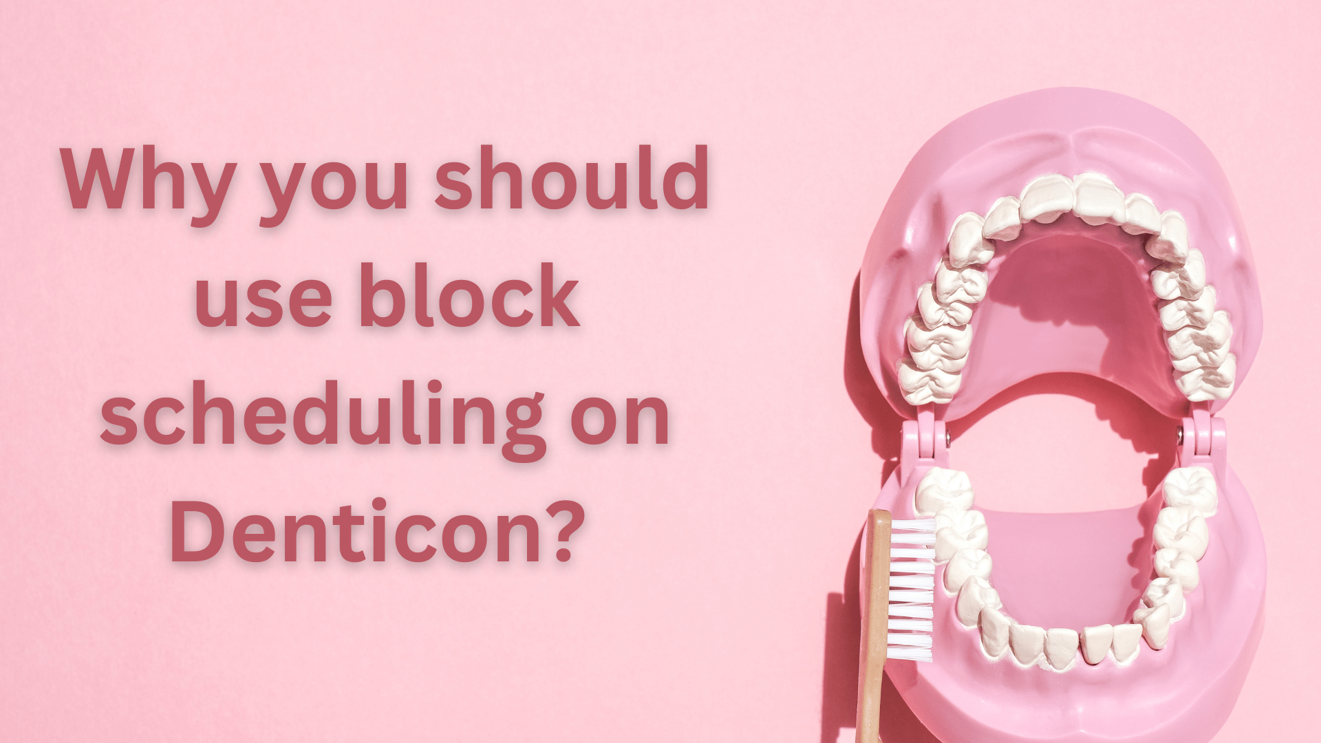How to Block Schedule on Denticon by Planet DDS? - Youshouldlisten.com