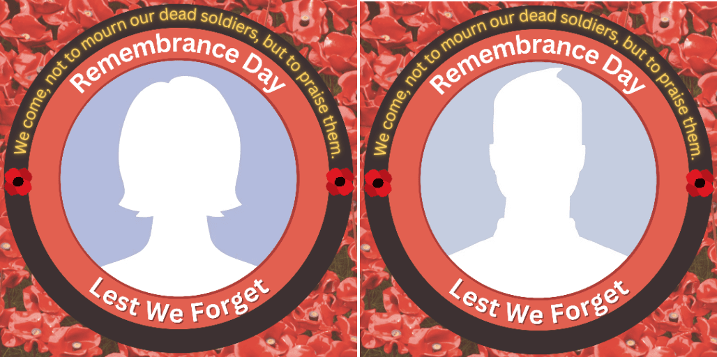 Remembrance Day Poppy Profile Picture Frame 2024 - Youshouldlisten.com